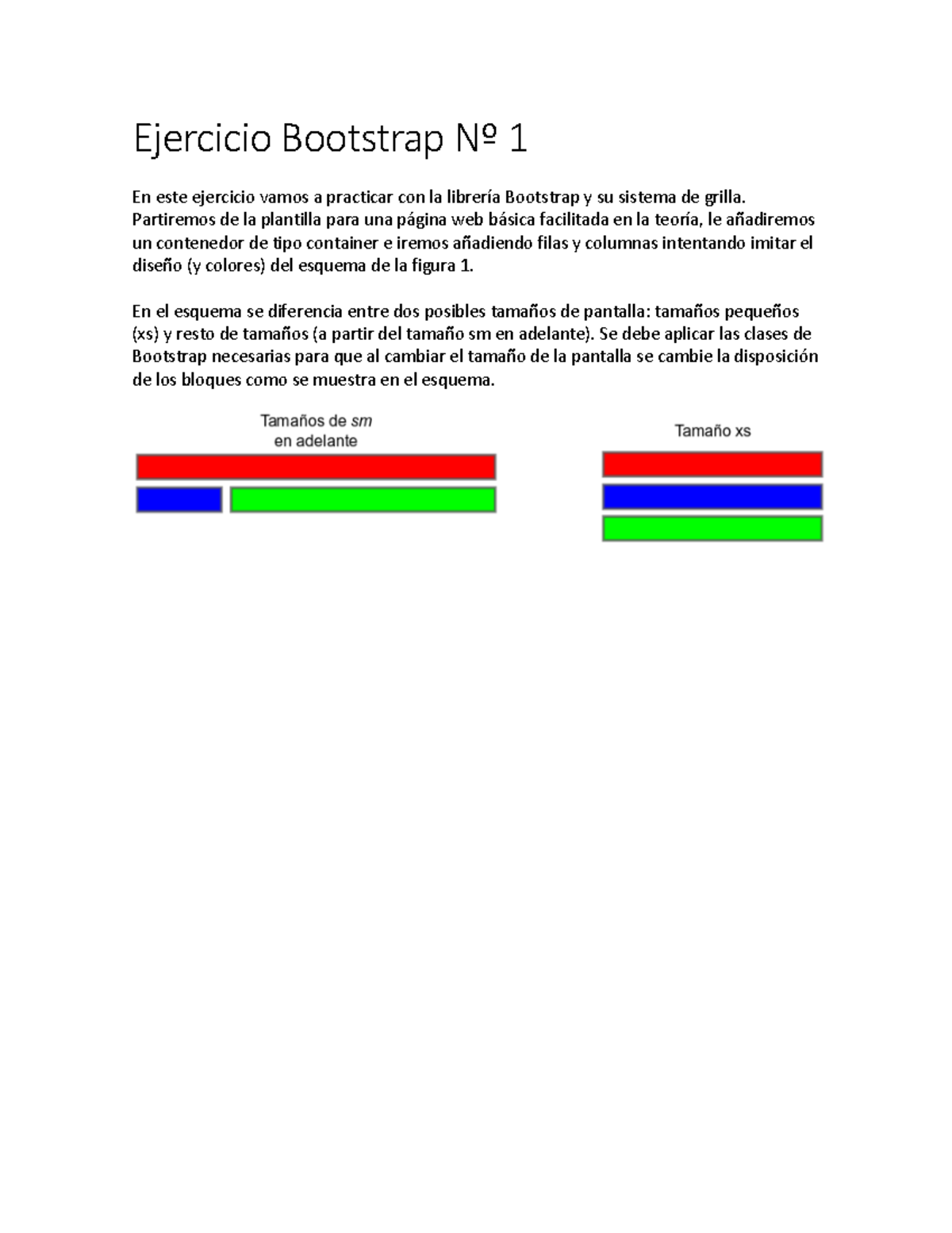 Ejercicios Bootstrap - En este ejercicio vamos a practicar con la librería Bootstrap y su ...