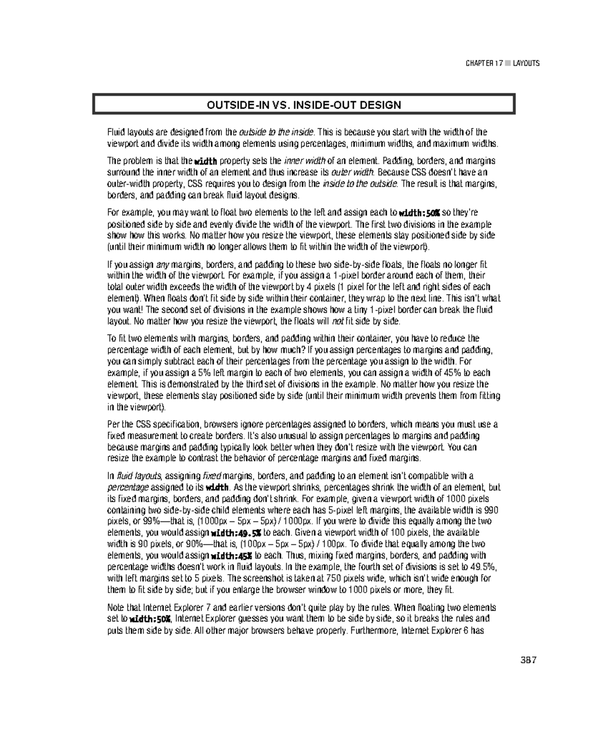 Web development (37) - OUTSIDE-IN VS. INSIDE-OUT DESIGN Fluid layouts ...