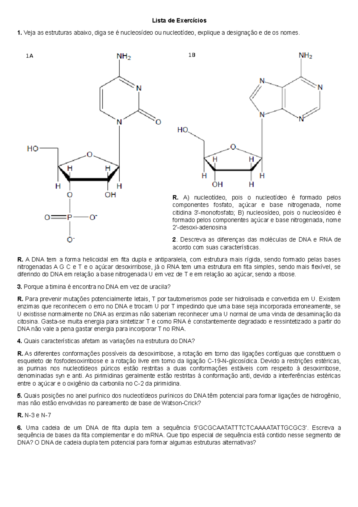 Regra DE Chargaff - - REGRA DE CHARGAFF E EXEMPLOS O DNA apresenta o ...