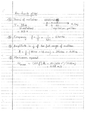 Phys131 2023w1 Formula Sheet Formula Sheet Phys 1 31 Fluids рќ ѓ рќ ѓ