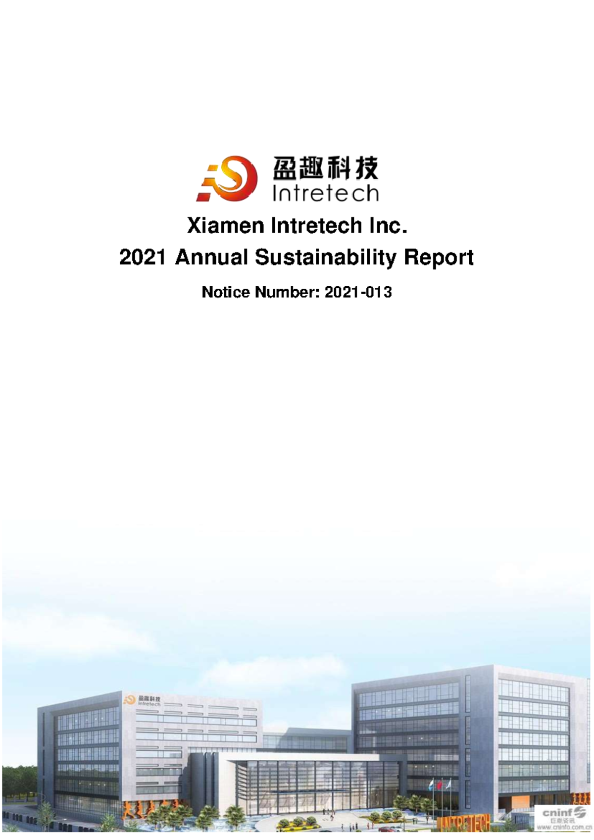 2021 Intretech Annual Sustainability Report - Xiamen Intretech Inc ...