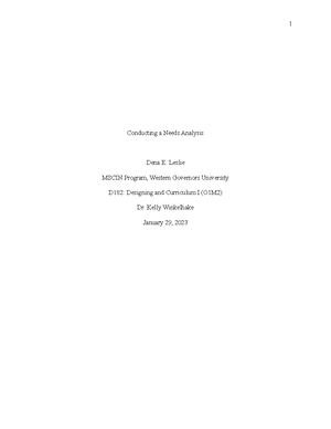 Task 2 Performance Assessment: Collecting and Analyzing Data - Collecting and Analyzing Data ...