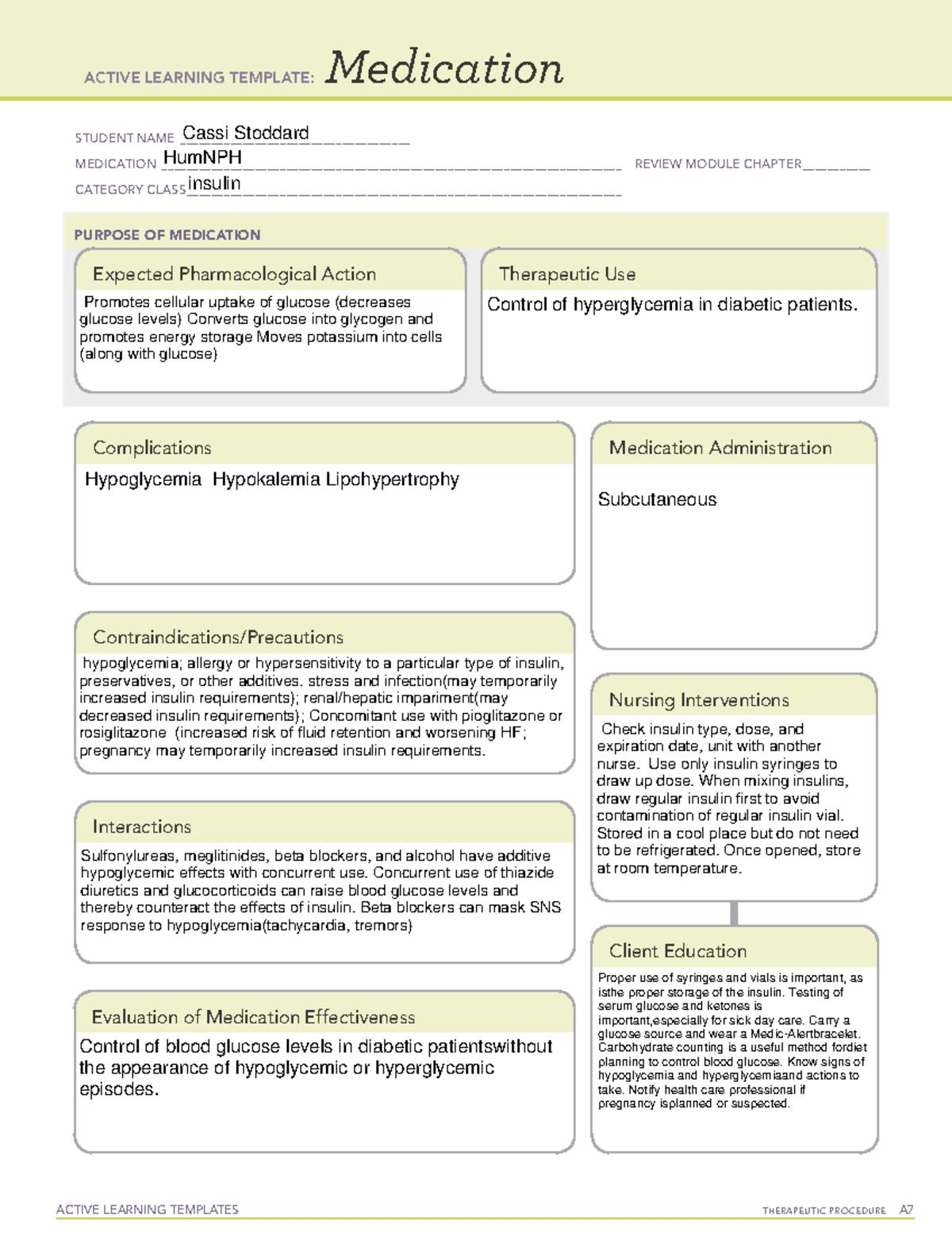 Hum NPH - ATI template - ACTIVE LEARNING TEMPLATES TherapeuTic ...