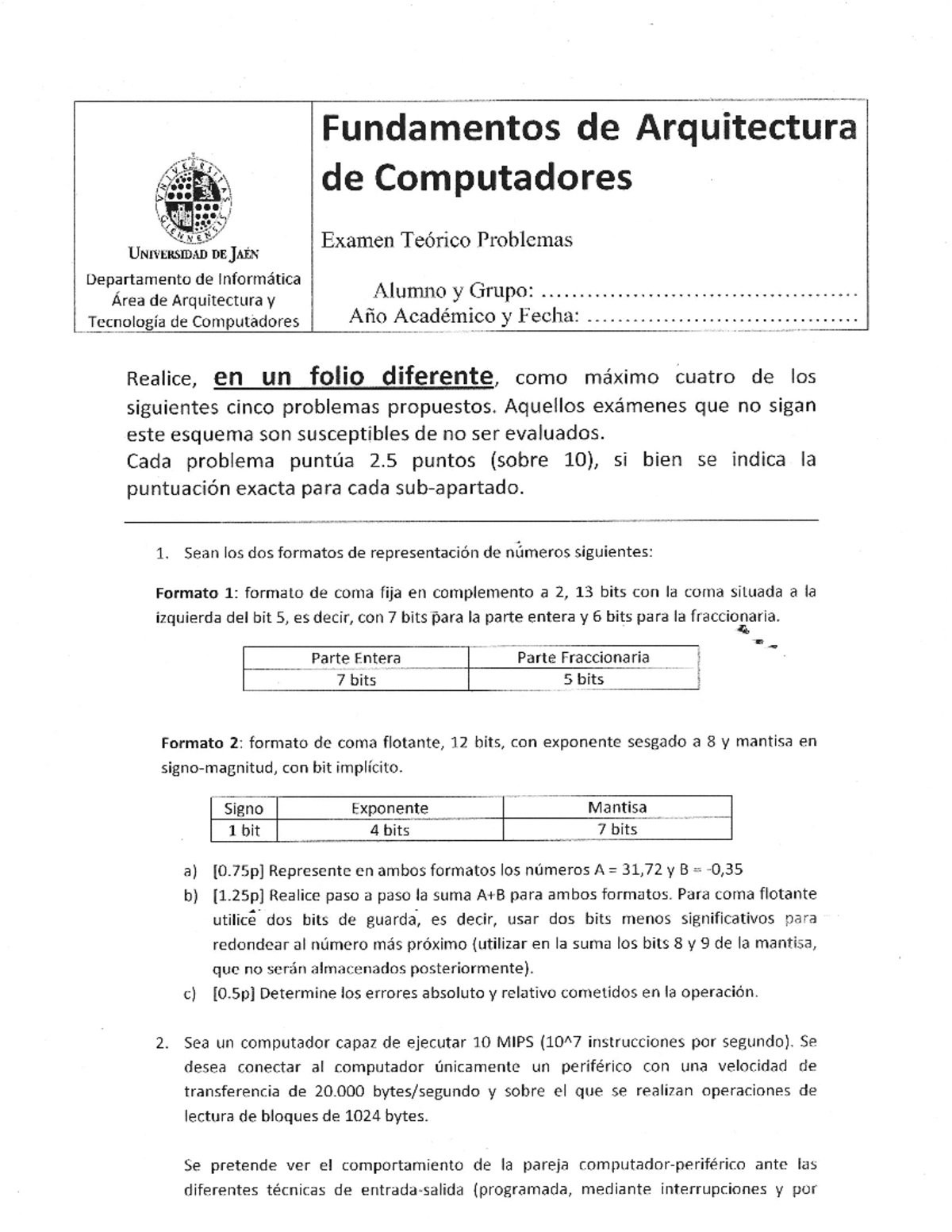 Final 1 2015, preguntas y respuestas - Fundamentos de arquitectura de ...