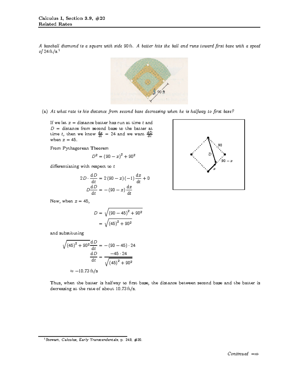 03-09-020 Related Rates - Calculus I, Section 3, # Related Rates A ...