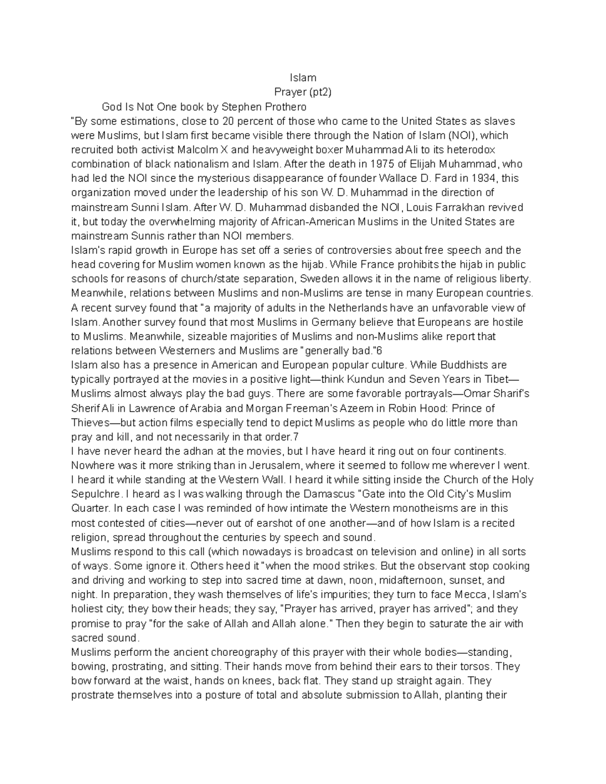 Islam 4 - god is not one - Islam Prayer (pt2) God Is Not One book by ...