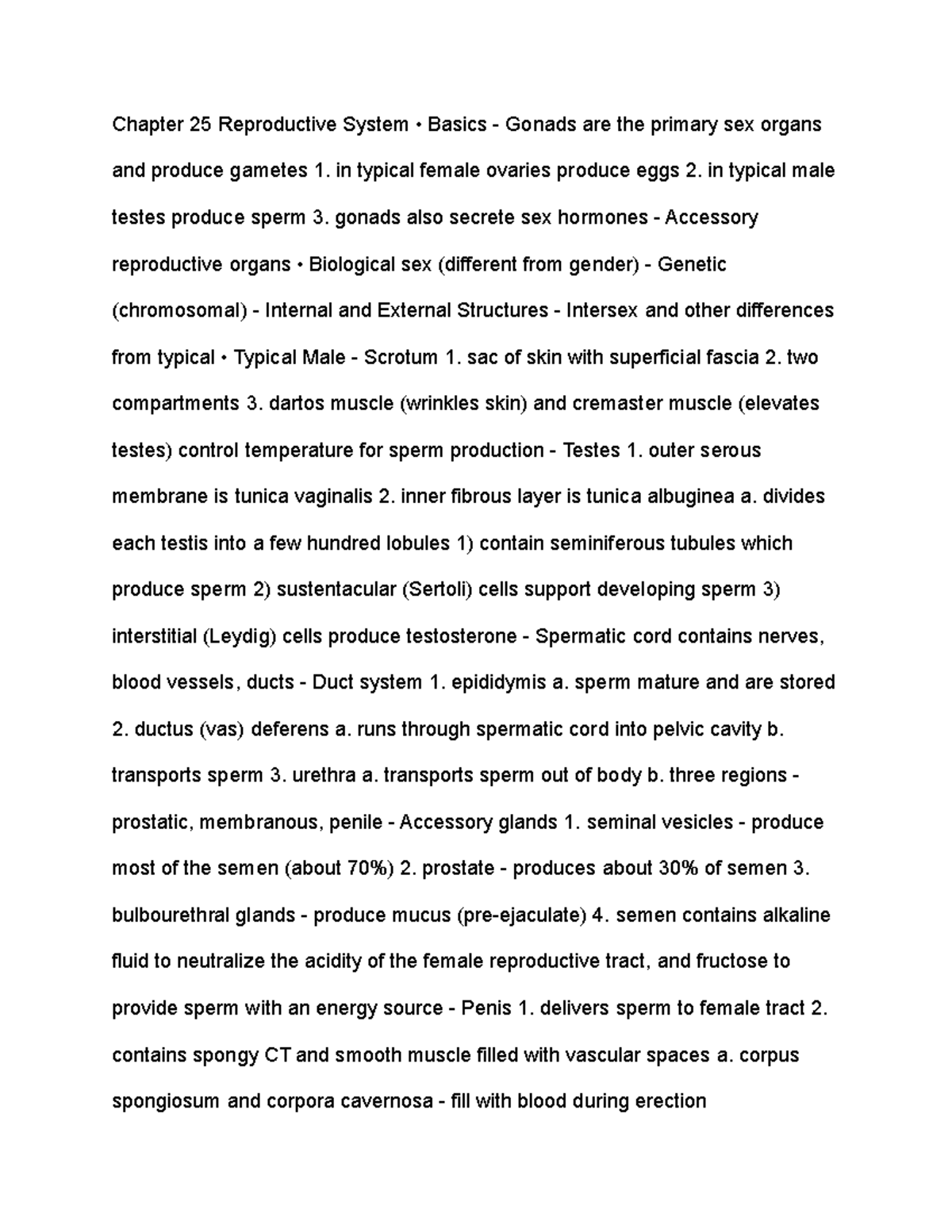 Chapter 25 - lecture - Chapter 25 Reproductive System • Basics - Gonads ...