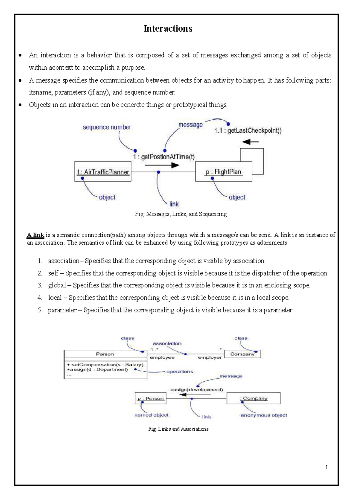 Ooad Unit 4 Full Interactions An Interaction Is A Behavior That Is Composed Of A Set Of 