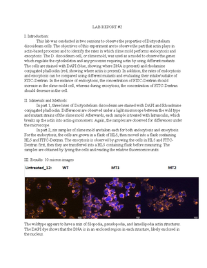 Lab report 5 - Section 1L Lab report #5. Cell Culture and Cell Growth ...