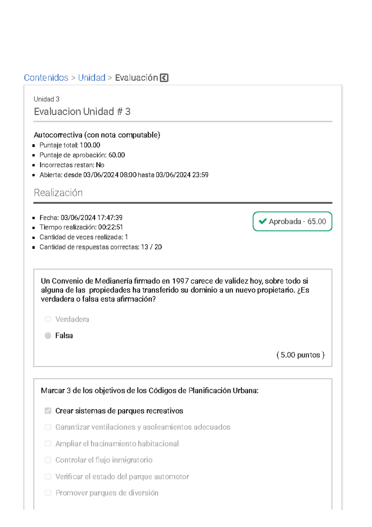 Untref Virtual [Evaluaciones] - Contenidos > Unidad > Evaluación Unidad 3 Evaluacion Unidad ...