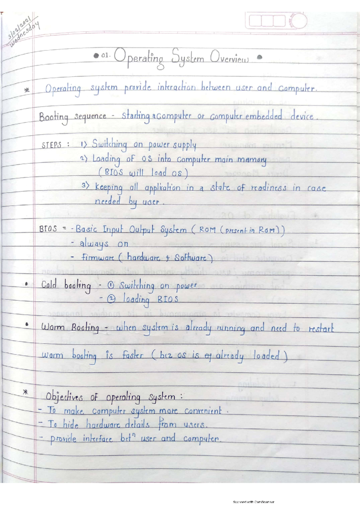Operating System Handwritten Notes of Module 1,2,3,4,5 - Computer ...
