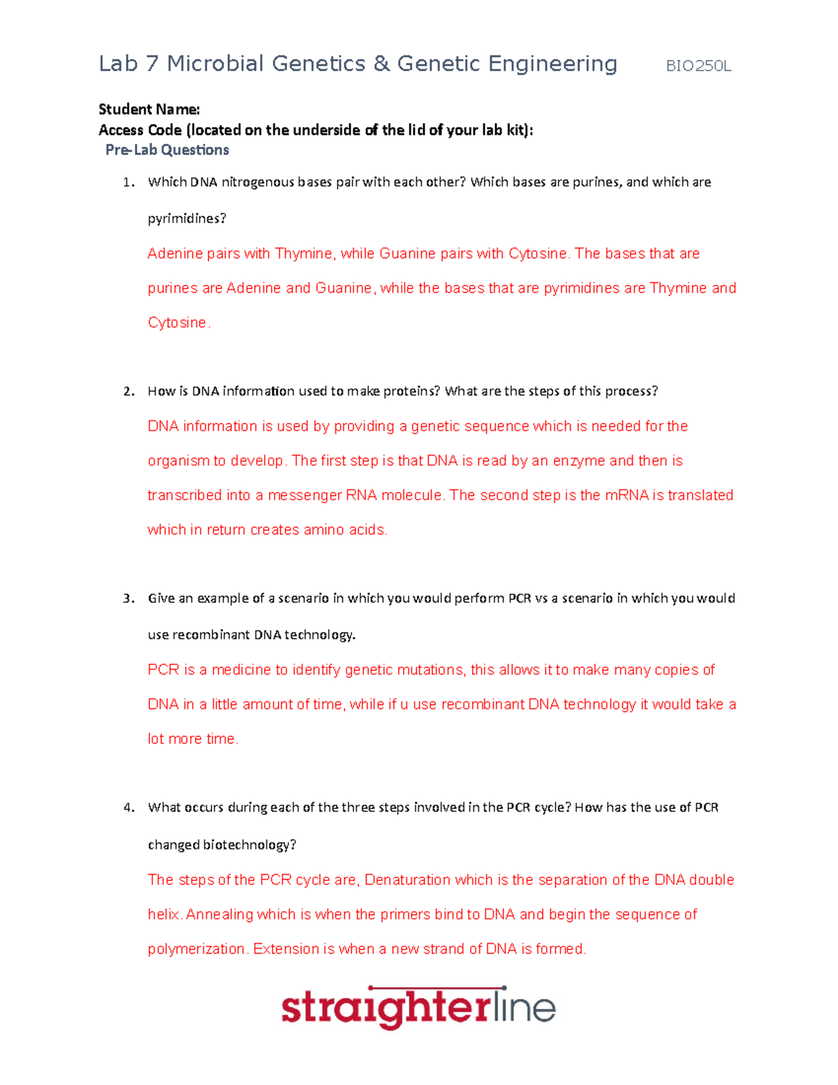 BIO250L+V2+Lab+7 - This chapter covers genetic and genetic engineering ...