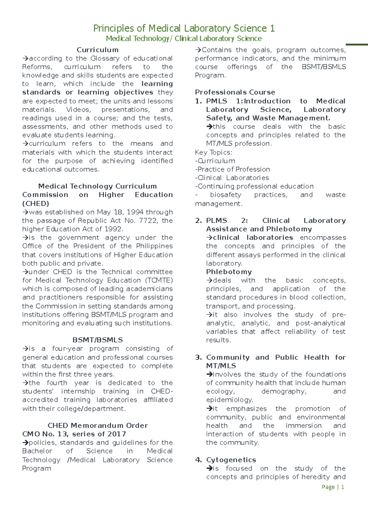 PMLS Finals Notes - Medical Technology/ Clinical Laboratory Science ...