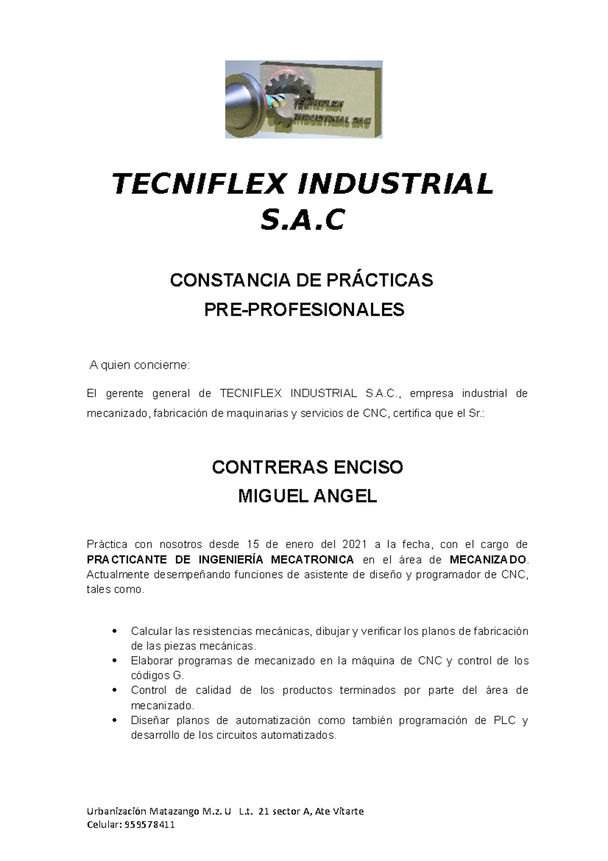 Tecniflex Industrial SAC hdhdh dh dh h dhdh - Desarrollo Web Integrado ...