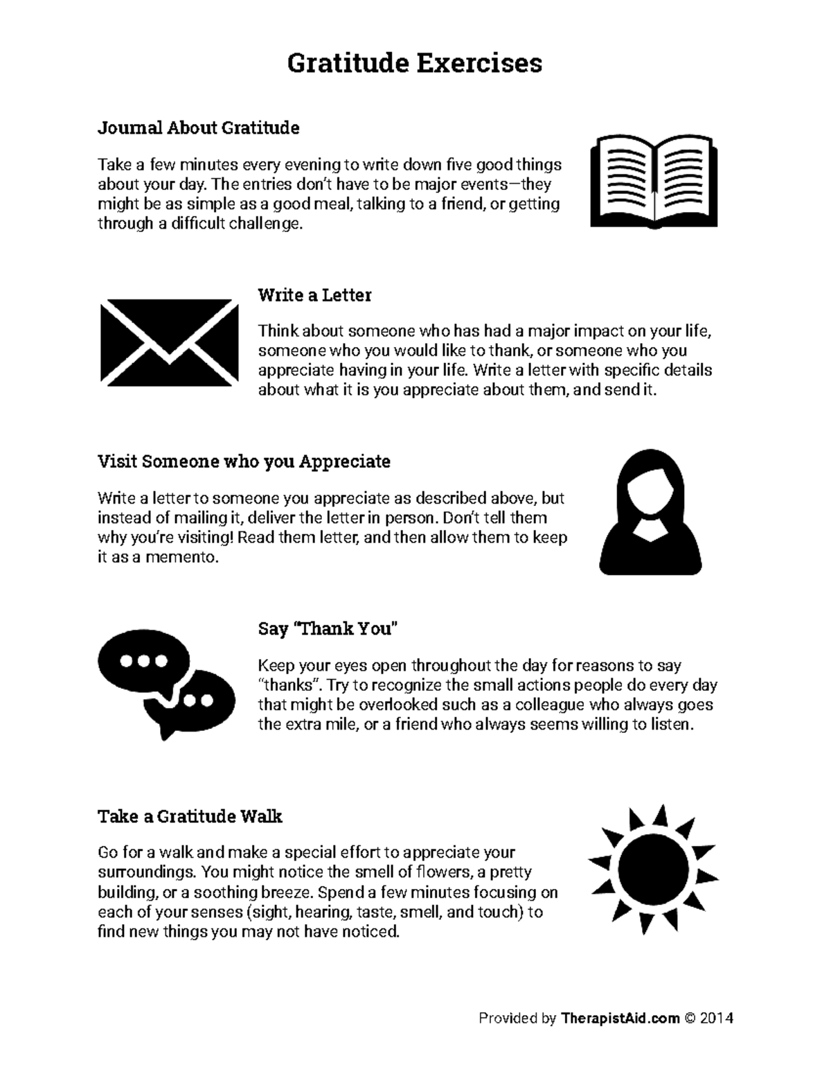 Gratitude-exercises - grat - Gratitude Exercises Provided by ...