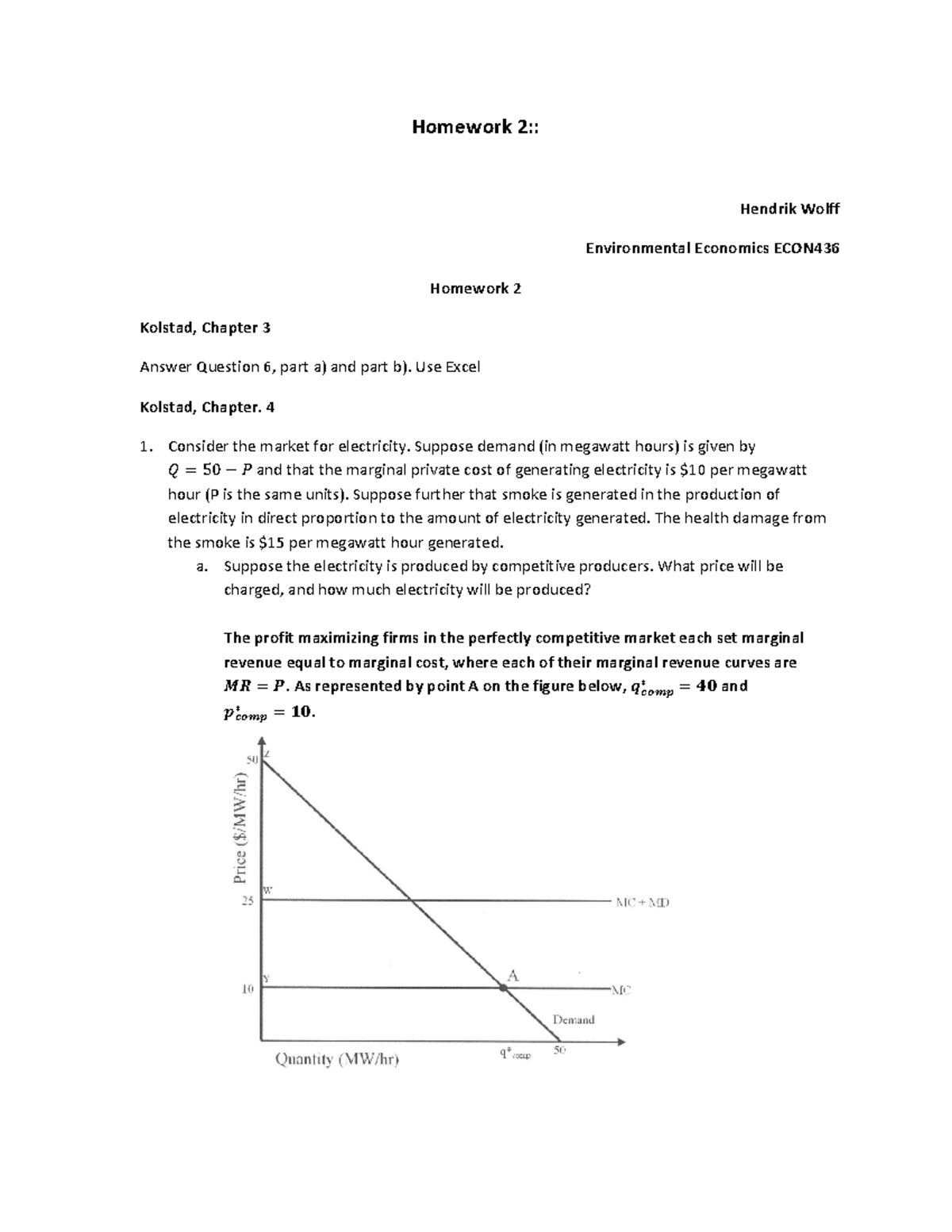 Homework 2 some Solutions and further questions of Chapter 5 - Homework ...