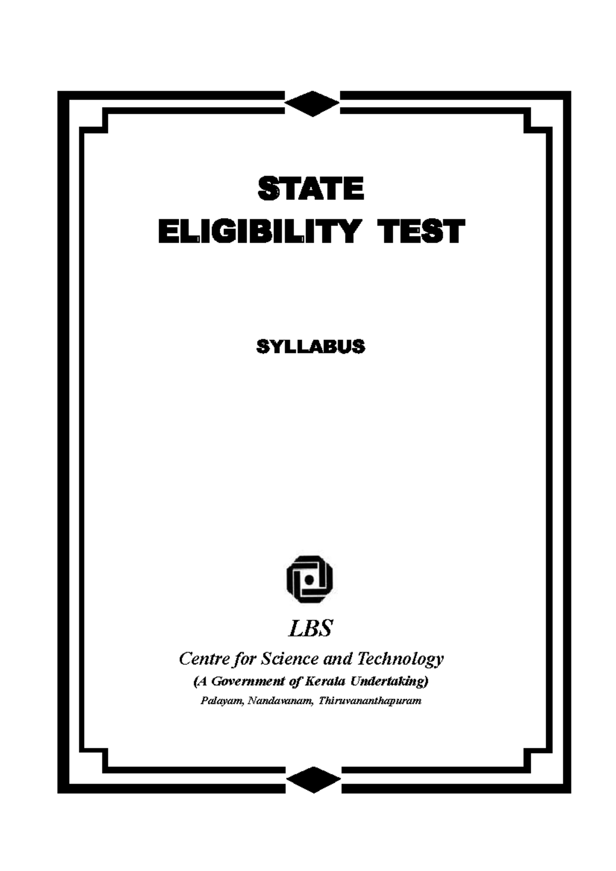 SET-Syllabus-2016 - State Eligibility Test - Syllabus 2016 - Studocu