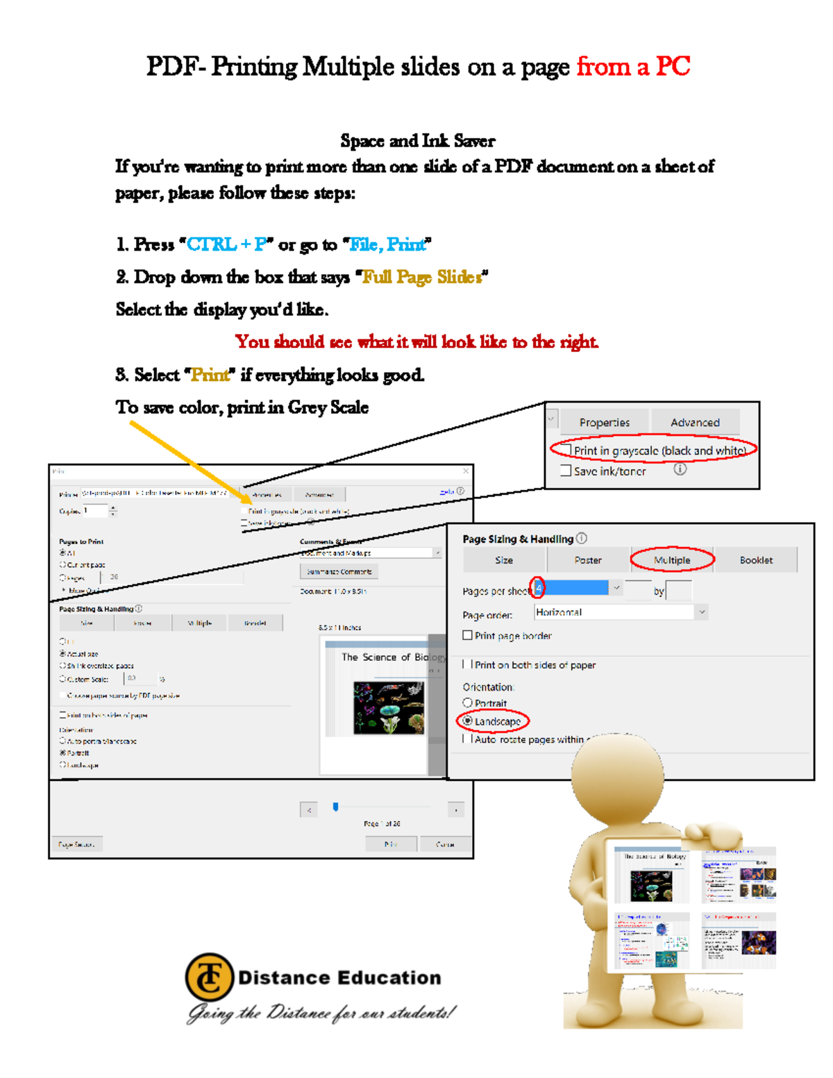How to print multiple slides ot a page PDF - PDF- Printing Multiple ...