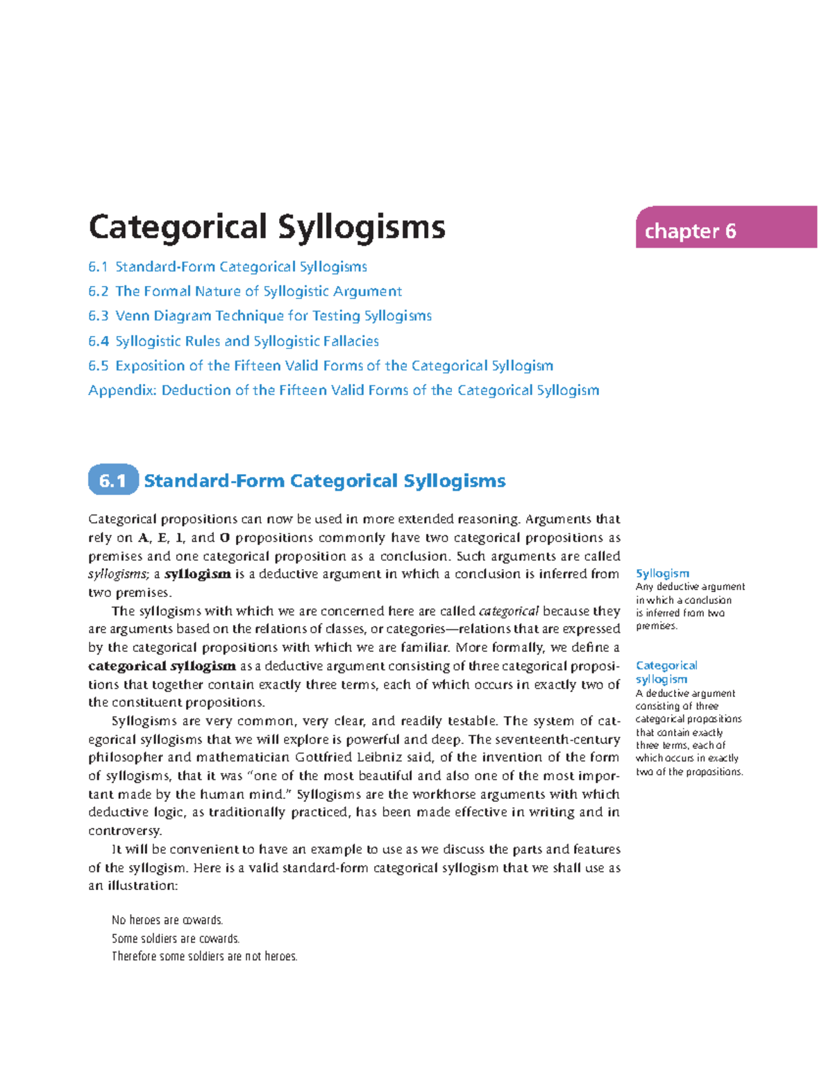 Readings Week 5-Categorical Syllogisms 1 - PHI 108 - SBU - Studocu