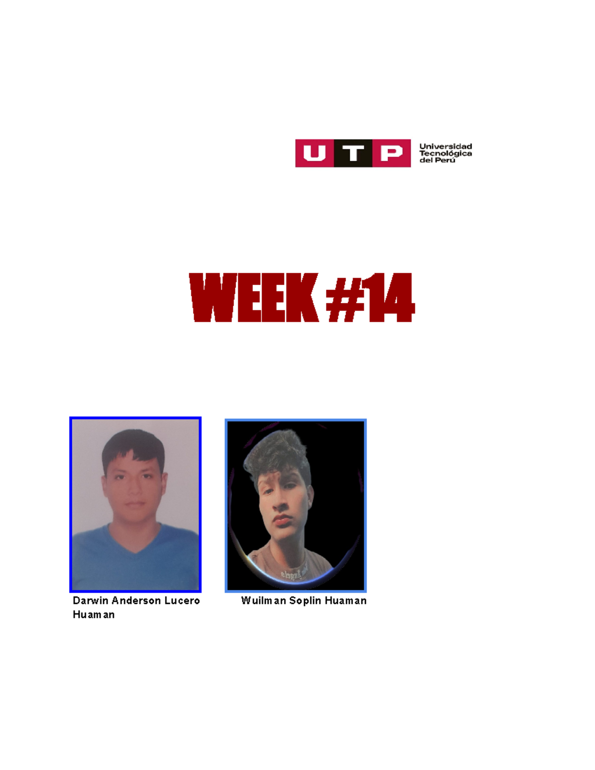 Tarea- Inglés WEEK 14-1 - WEEK Darwin Anderson Lucero Wuilman Soplin ...