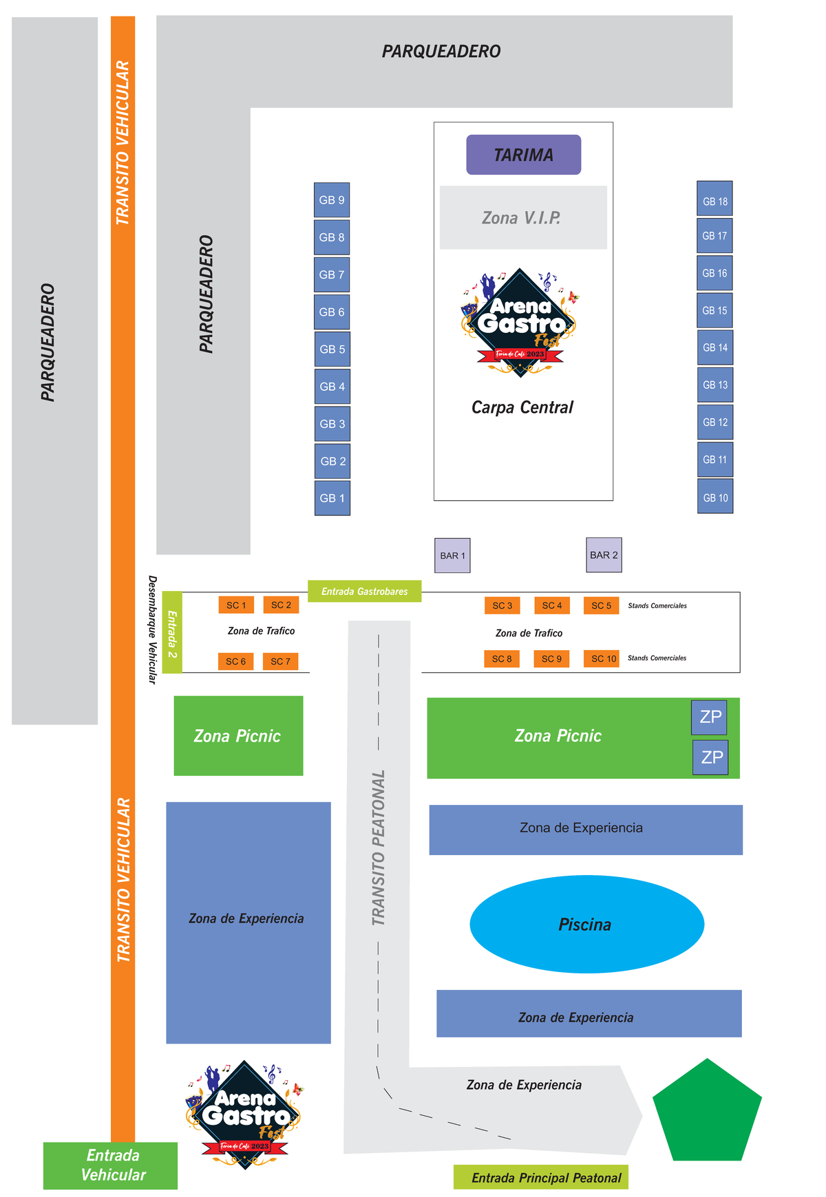 MAPA Stands AGF - Zona de Tra co Zona de Tra co BAR 1 BAR 2 GB 2 GB 10 ...
