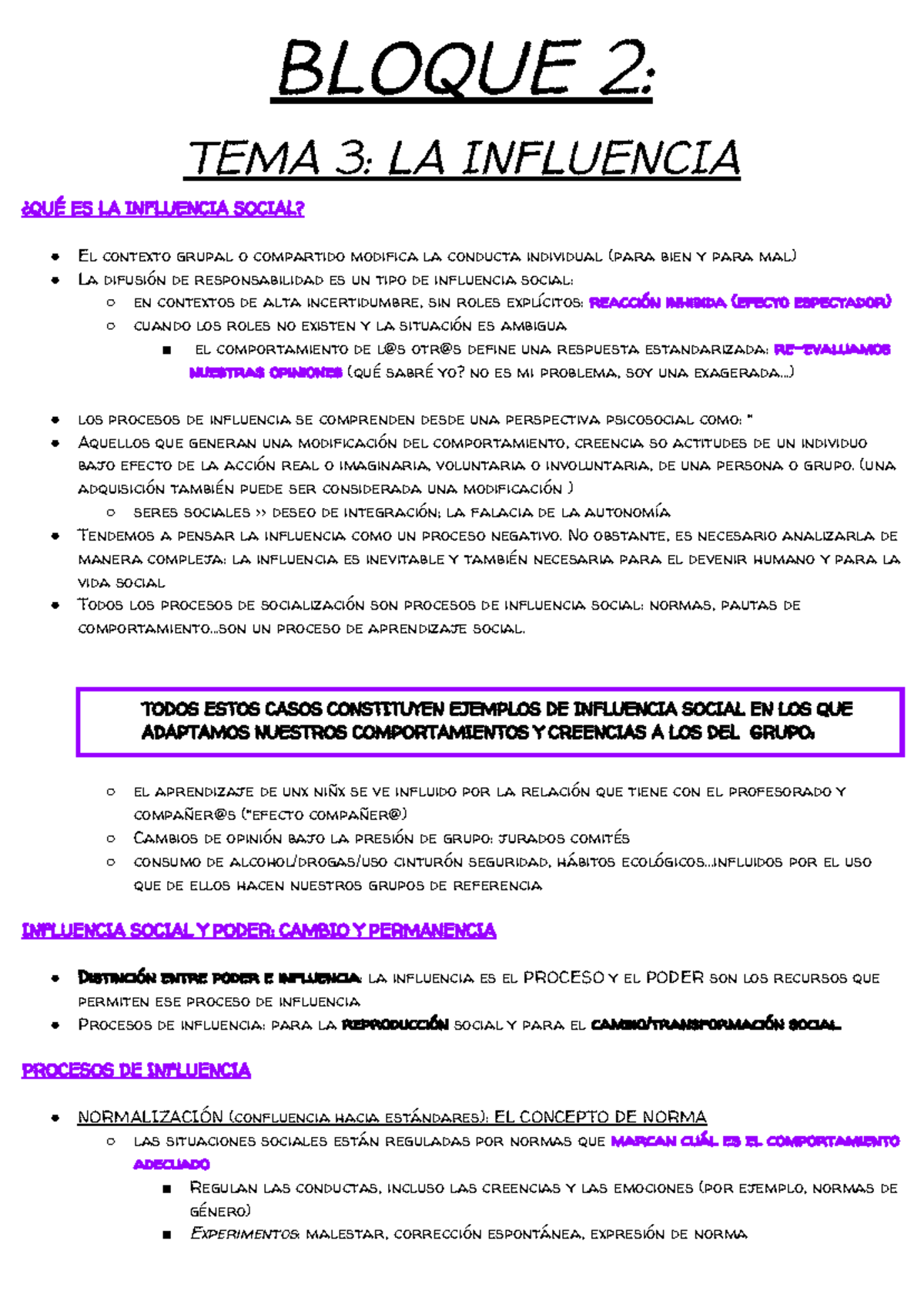 La influencia y el poder. - BLOQUE 2: TEMA 3: LA INFLUENCIA ¿QUÉ ES LA ...