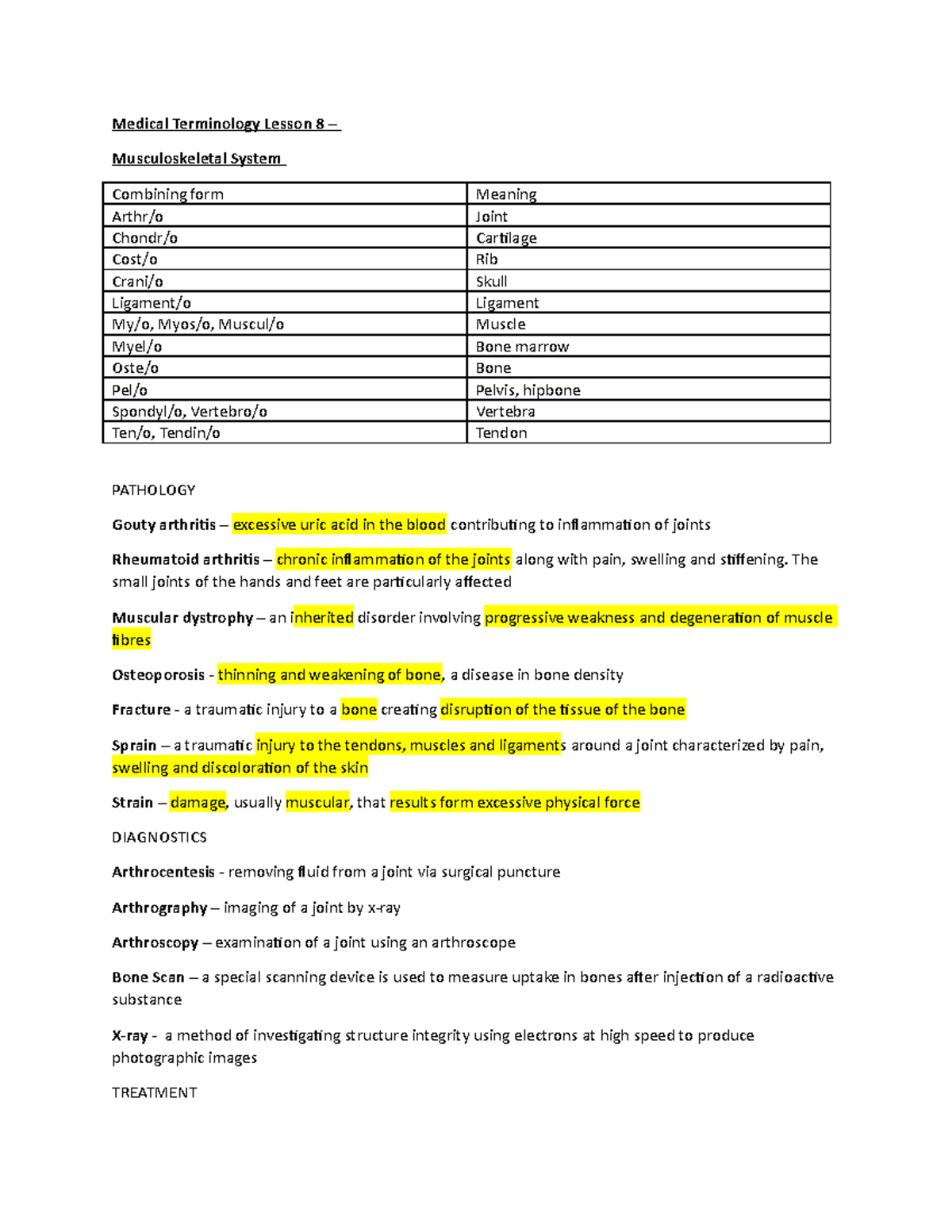 Medical Terminology Lesson 8 - Copy - Medical Terminology Lesson 8 ...