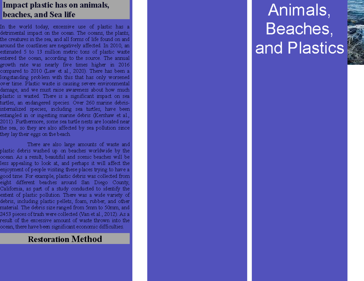 Restoration Pamphlet - assignment - [Type here] [Type here] [Type here ...