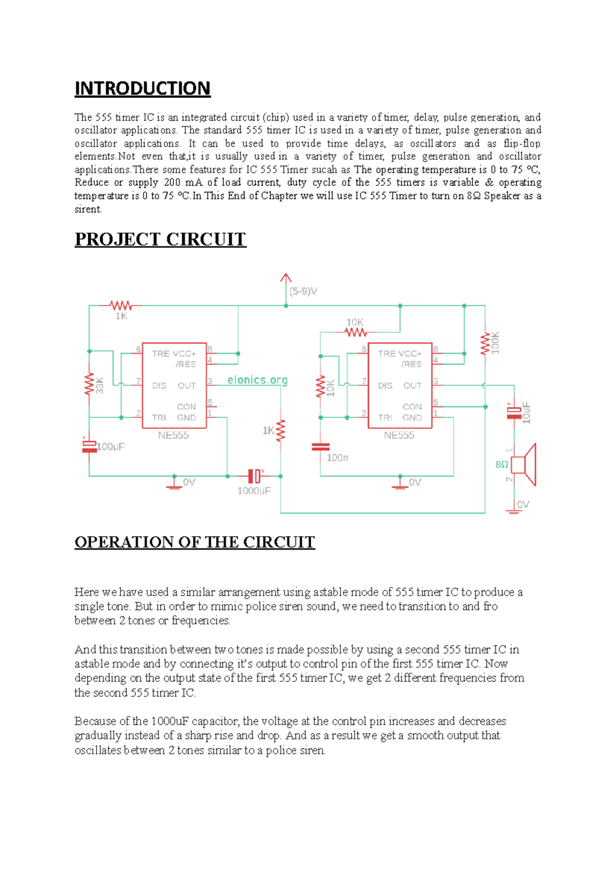 Introduction eoc generic skill EC - INTRODUCTION The 555 timer IC is an ...