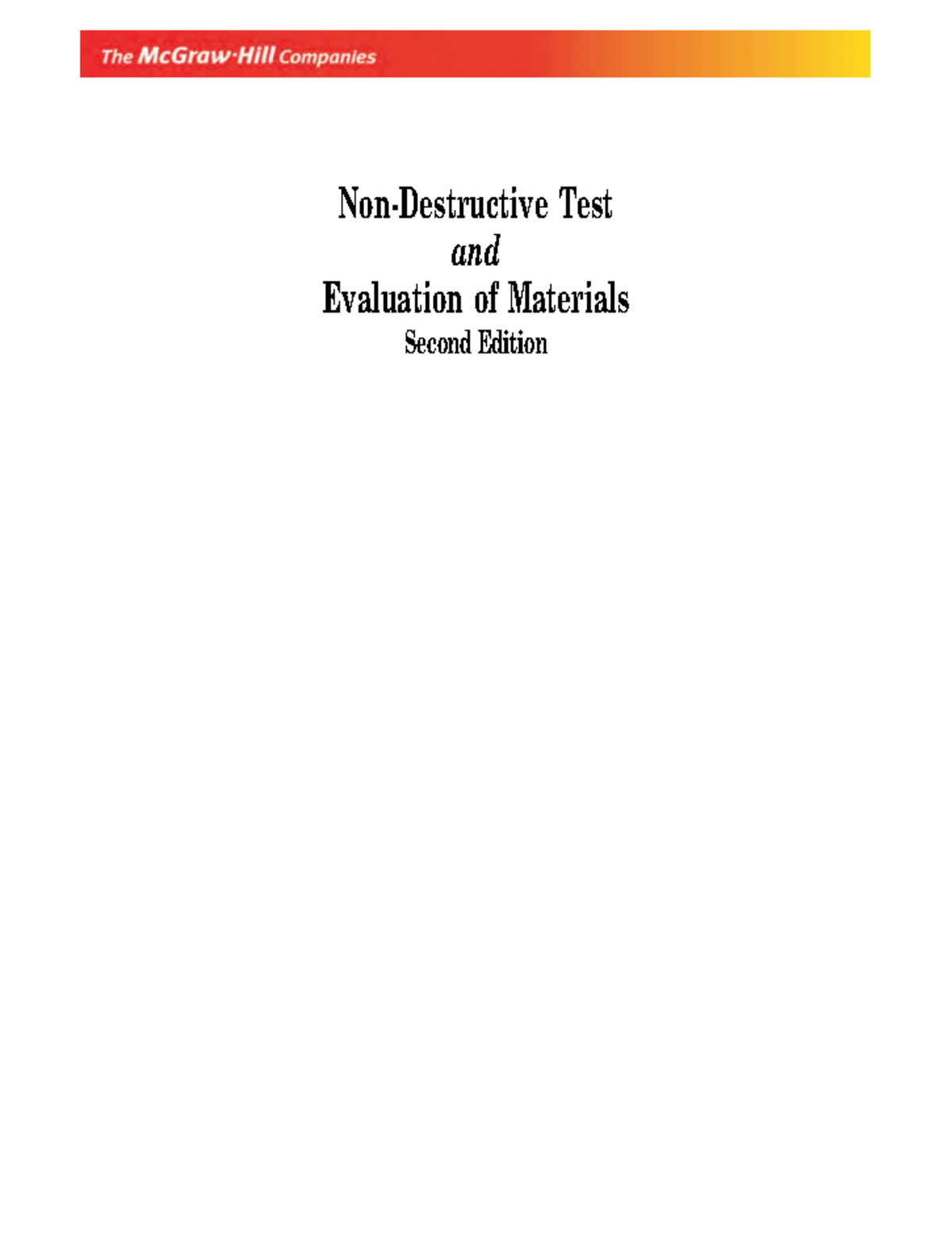 NDT - Prasad and Nair - Non-Destructive Test and Evaluation of ...