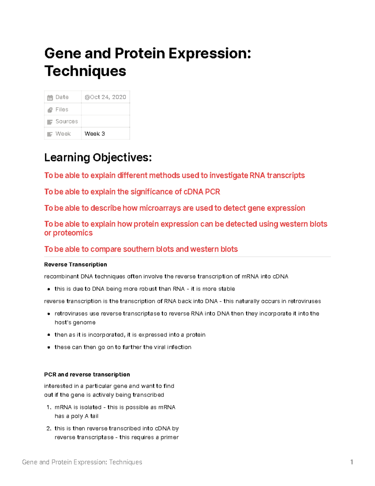 Gene and Protein Expression Techniques - Gene and Protein Expression ...