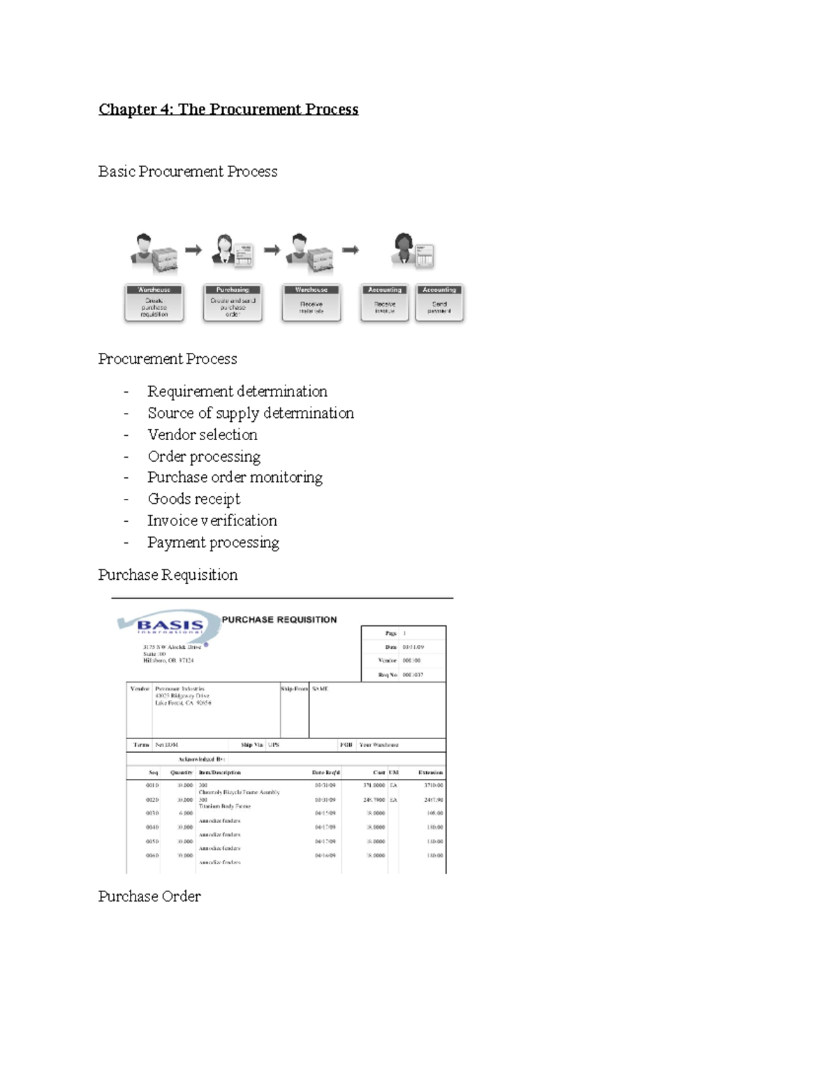 Lesson 12- Chapter 4 - notes from class - Chapter 4: The Procurement ...