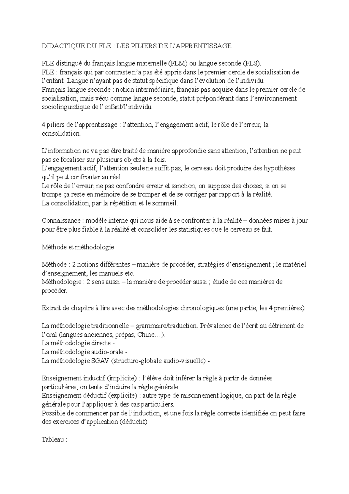 Didactique du FLE : Les piliers de l'apprentissage - DIDACTIQUE DU FLE ...