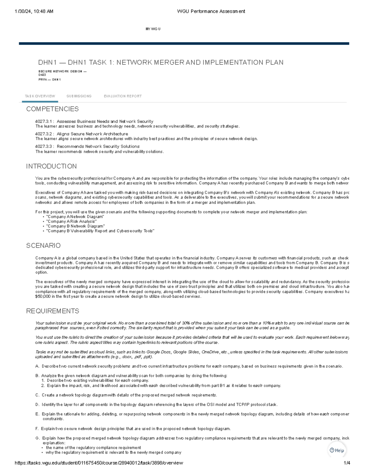 WGU Performance Assessment - Heat maps DHN1 — DHN1 TASK 1: NETWORK MERGER AND IMPLEMENTATION ...