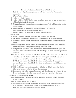 Experiment 1- Determination of Density - CHEM-1031- Swann September 3 ...