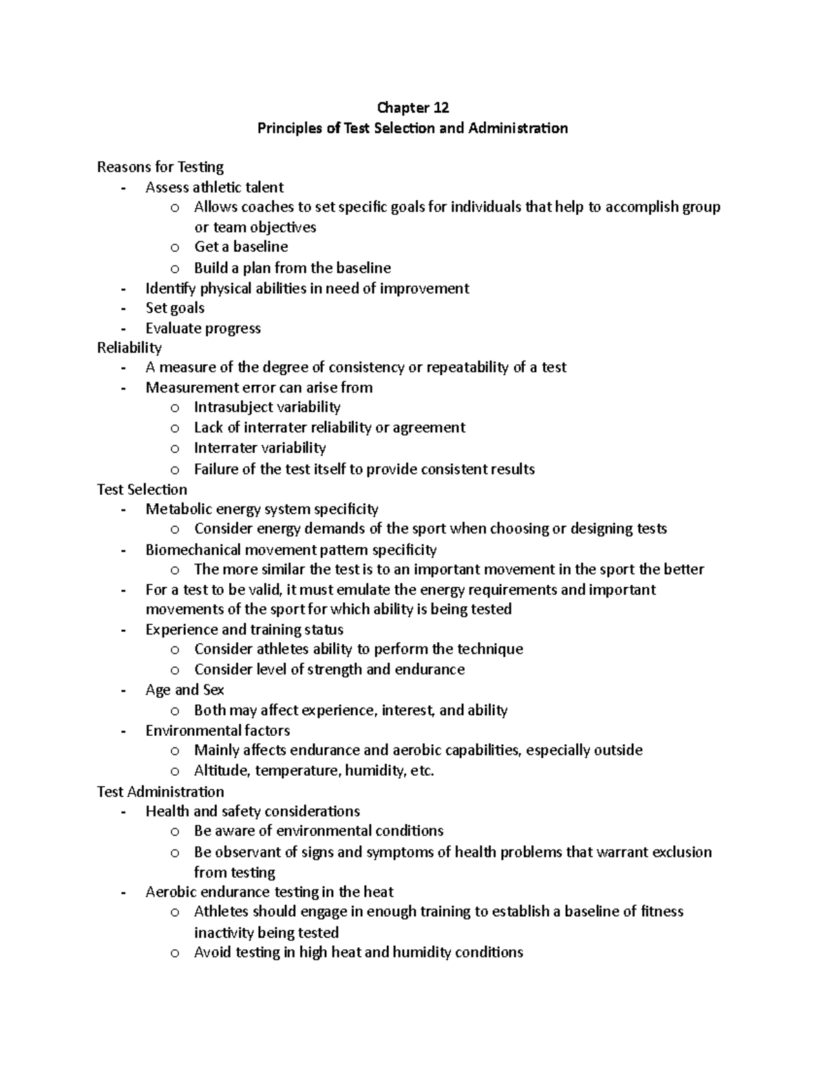 Principles of Test Selection and Administration - Chapter 12 Principles ...