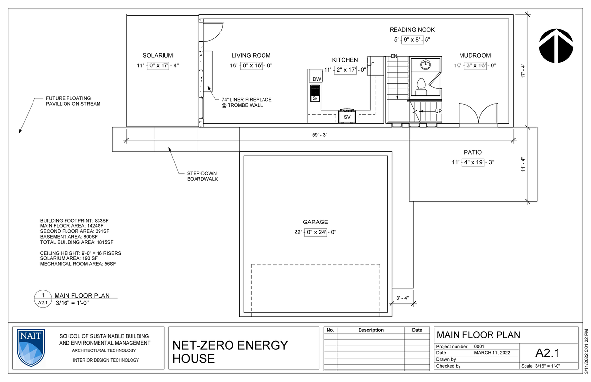 Term Project Example-Preliminary Plan - UP DN 16' - 0" x 16' - 0 ...