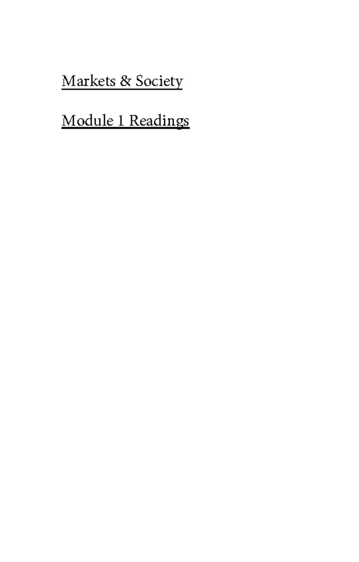 Reading Pack - Module 1 - Notes with the lecturing readings ...