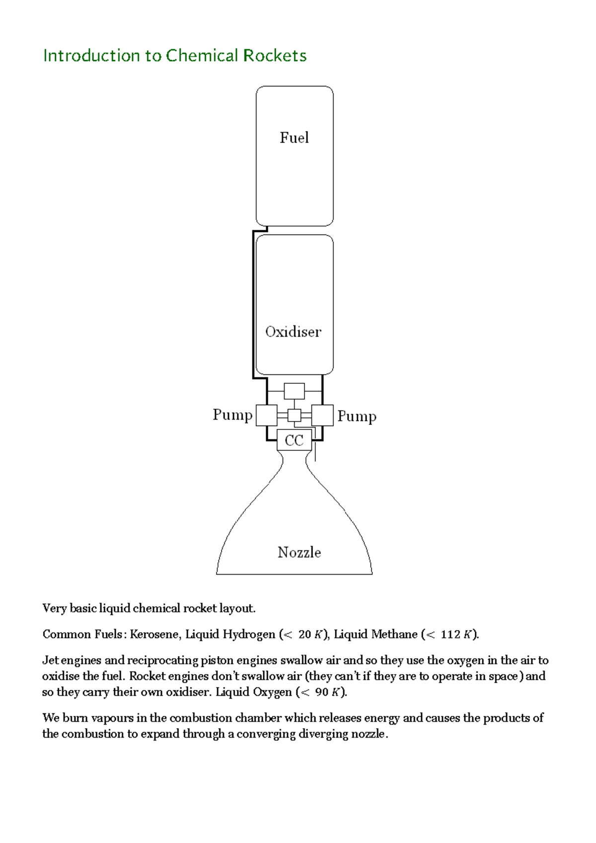 Introduction to Rockets 2024 02 - Introduction to Chemical Rockets Very ...