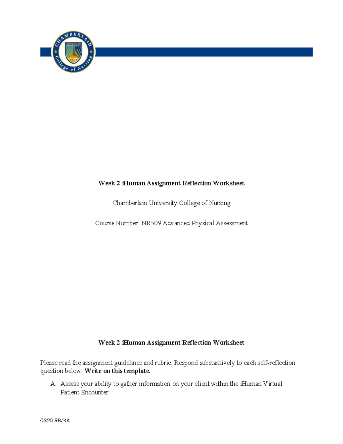 Week 2 i-Human Assignment Reflection Worksheet - Week 2 iHuman Assignment Reflection Worksheet ...