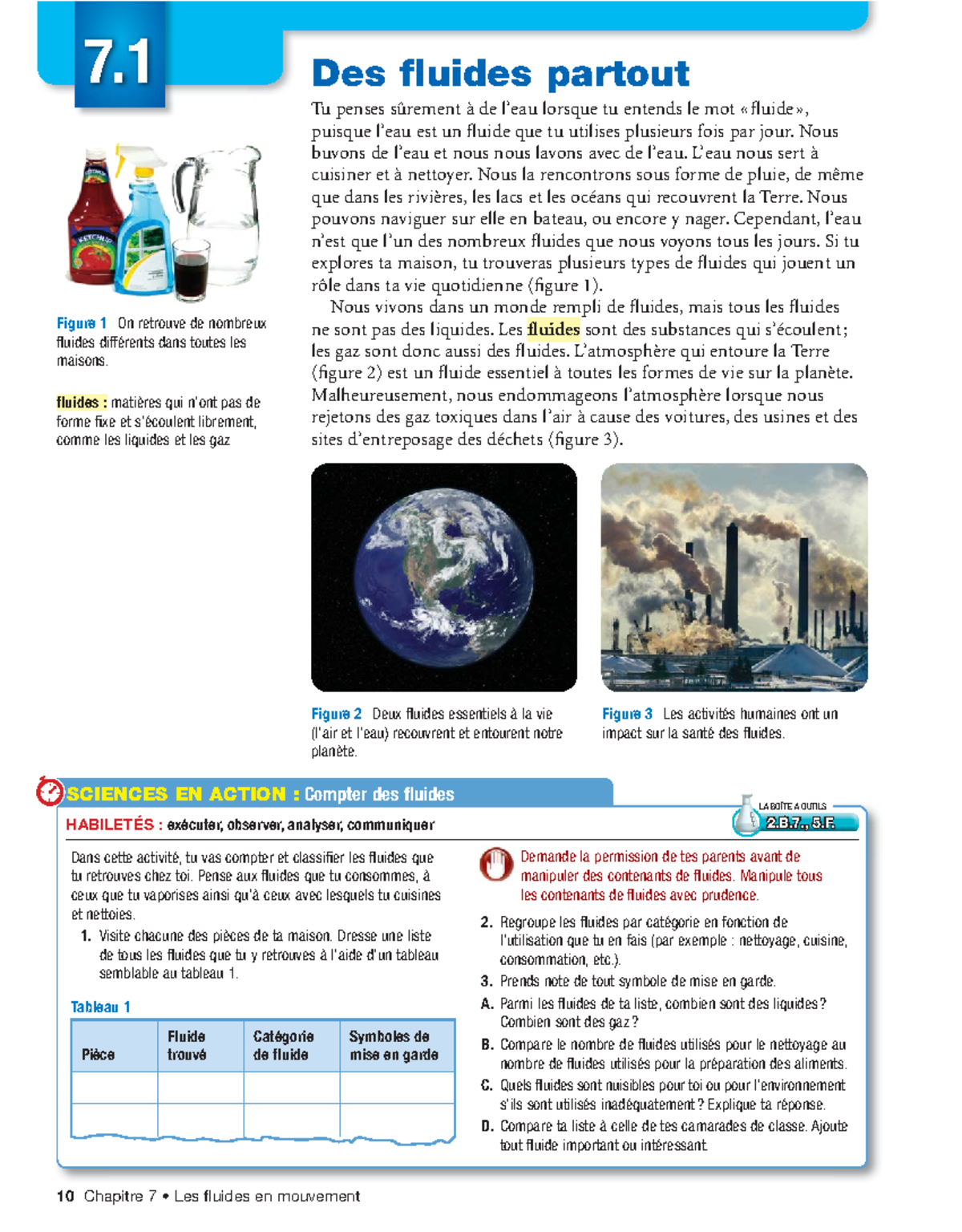 7.1 Des fluides partout - 10 Chapitre 7 • Les fluides en mouvement 7 ...