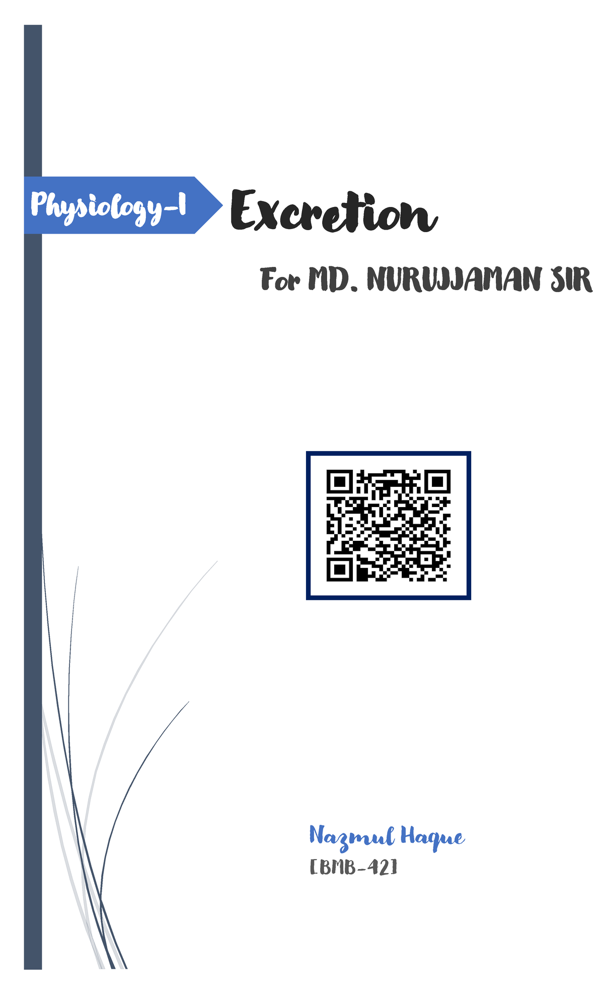 Excretion Physiology Previous Question-1 - Physiology-I Excretion For ...