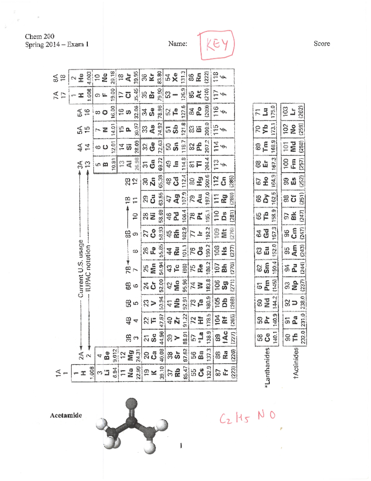Chem200 Practice Exam - CHEM 200 - Studocu