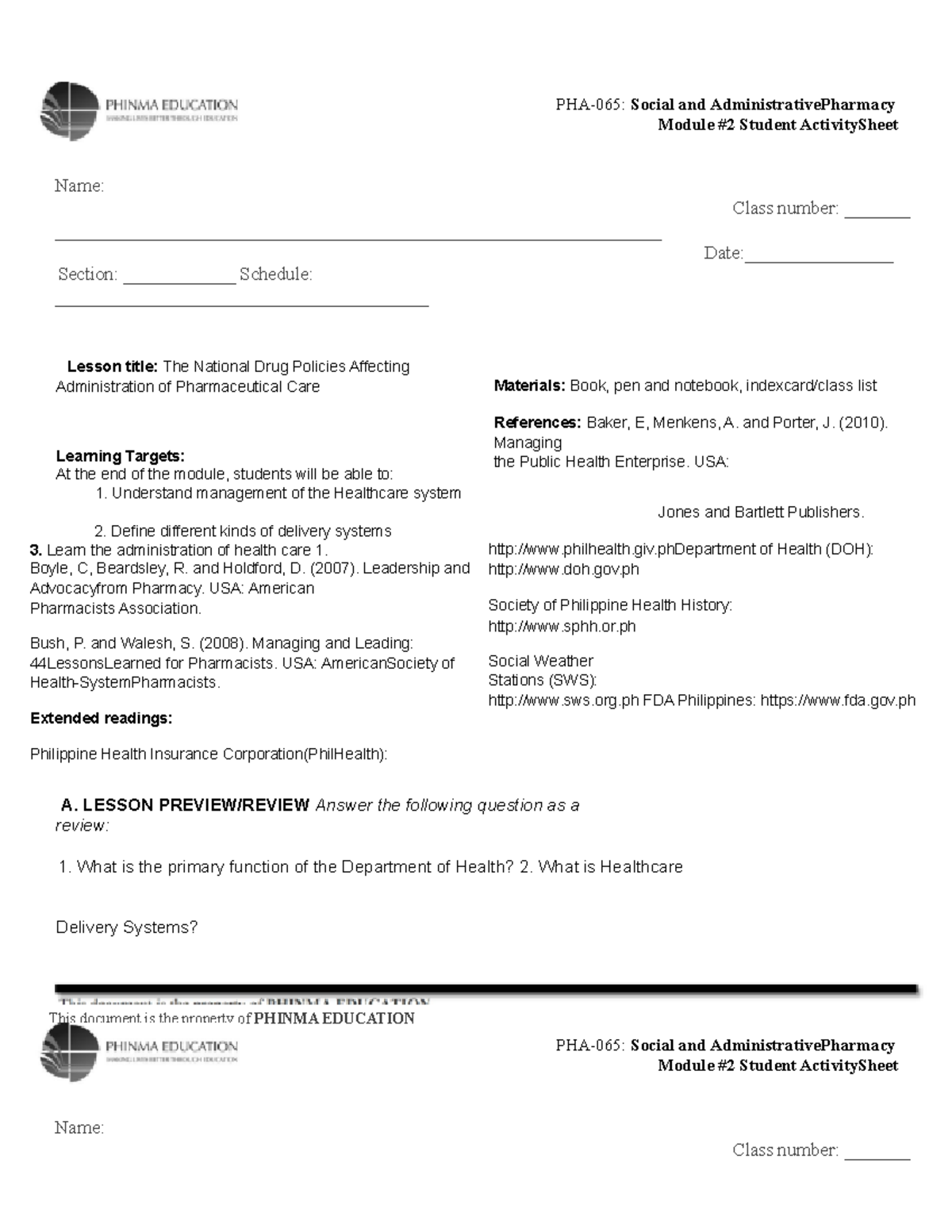 Module 2 SAS - cosmetics - PHA-065: Social and AdministrativePharmacy ...