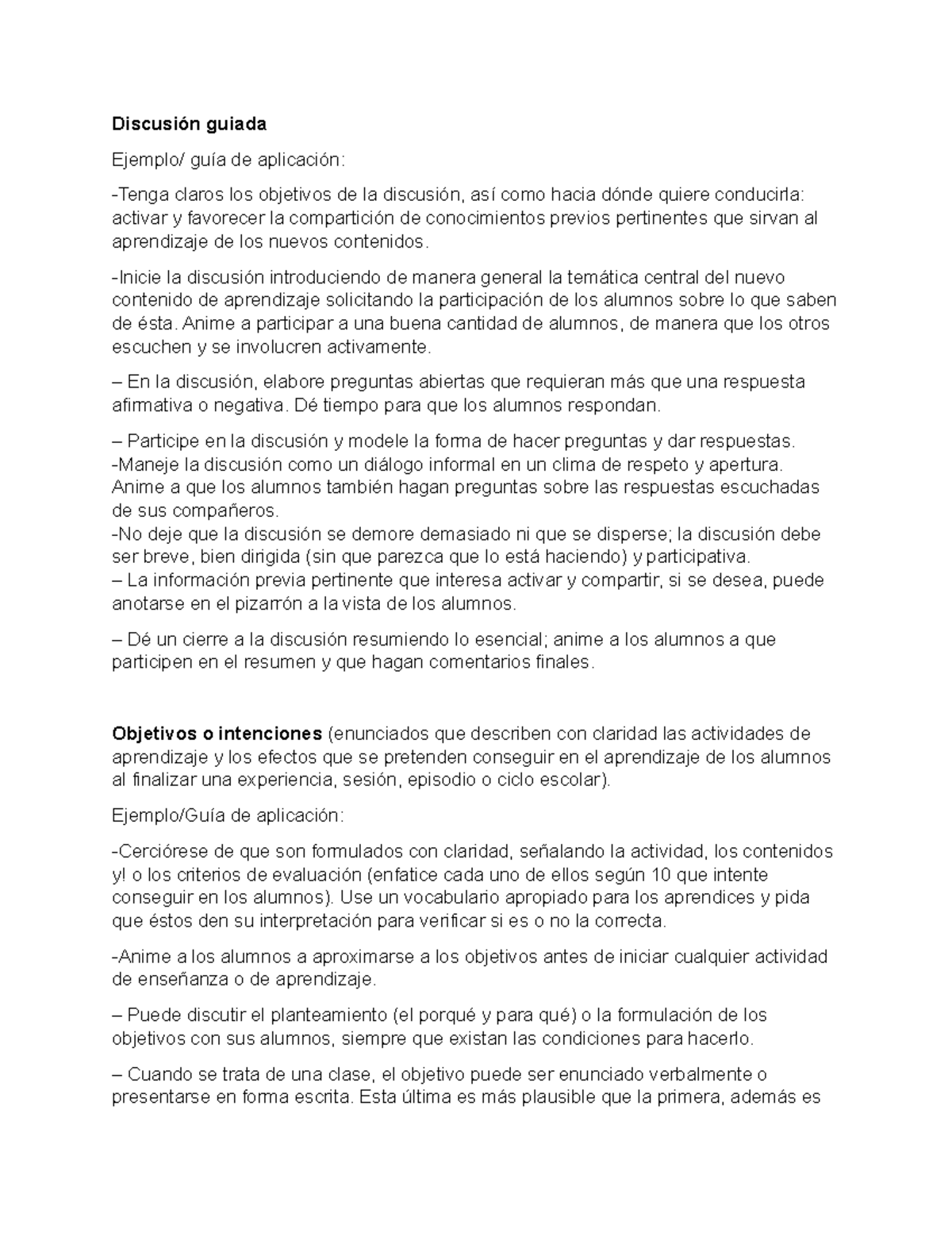 Actividades Preprimaria - Discusión guiada guía de aplicación: claros ...
