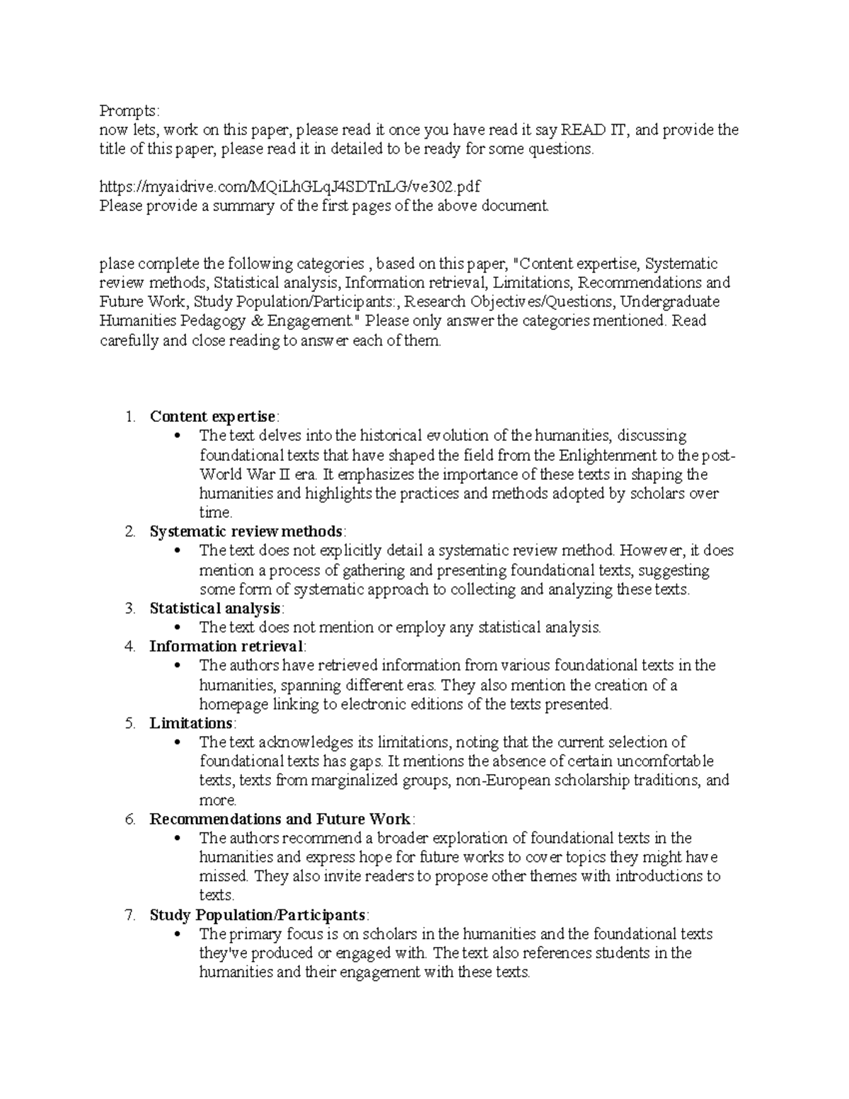 Prompts - Prompts: now lets, work on this paper, please read it once ...