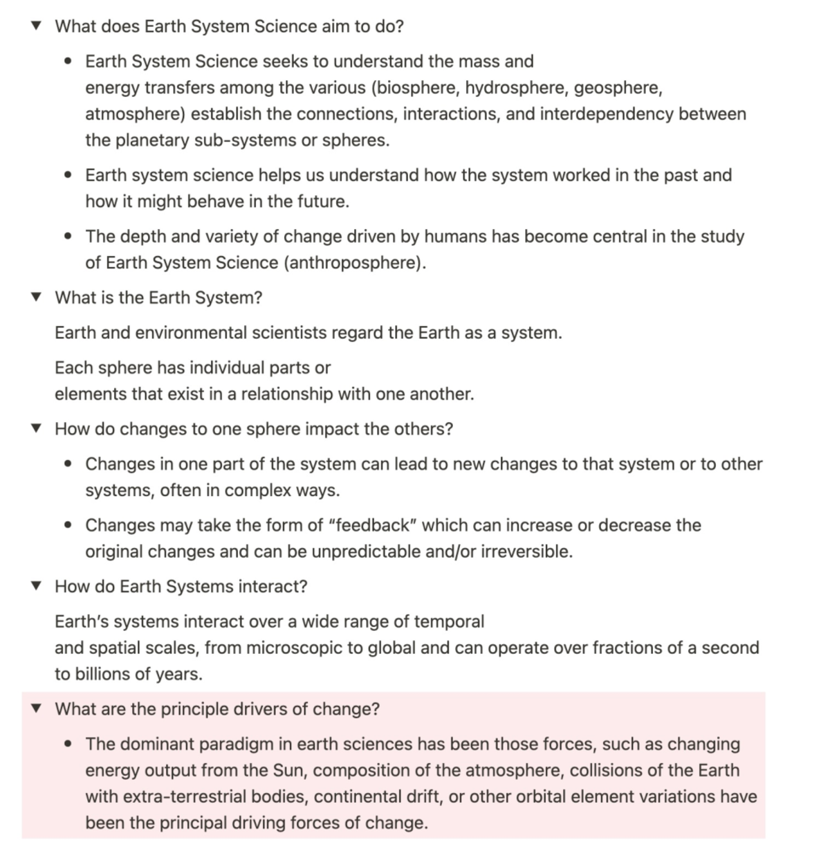 Flashcards for physical geography section 3 - What does Earth System ...