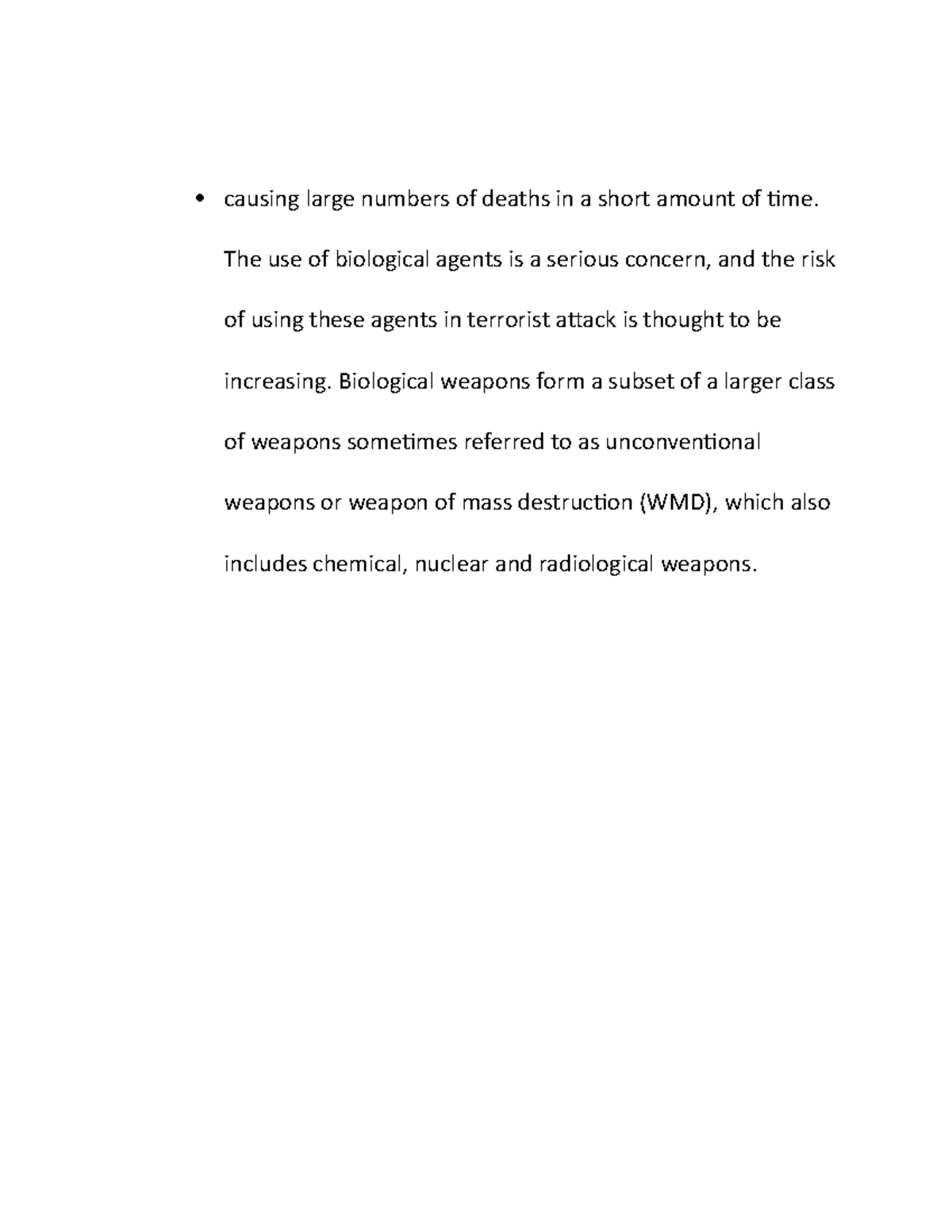 Weapon for Mass Destruction VI - causing large numbers of deaths in a ...