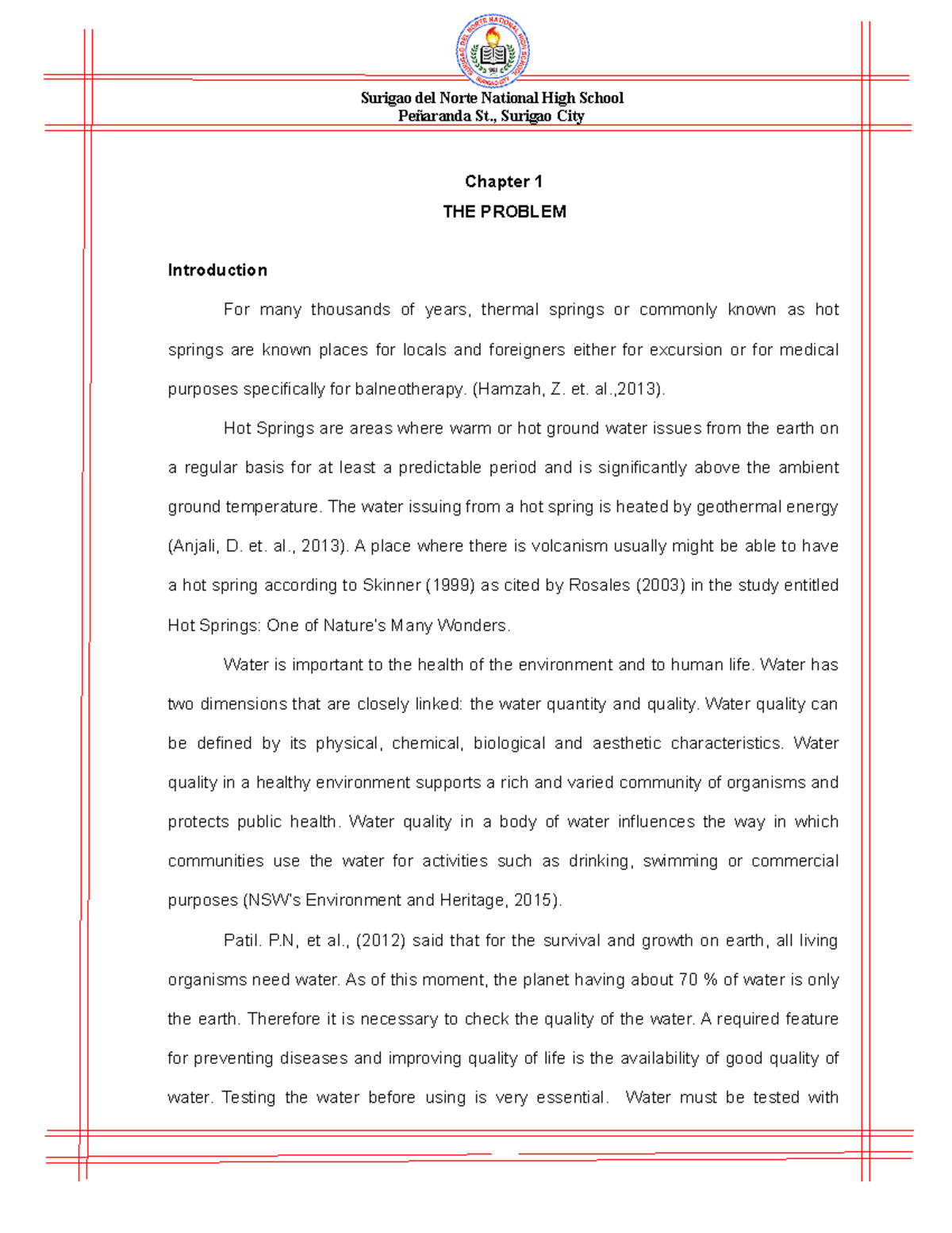 Sample Chapter 1 to 5 of a Research Paper - Chapter 1 THE PROBLEM ...