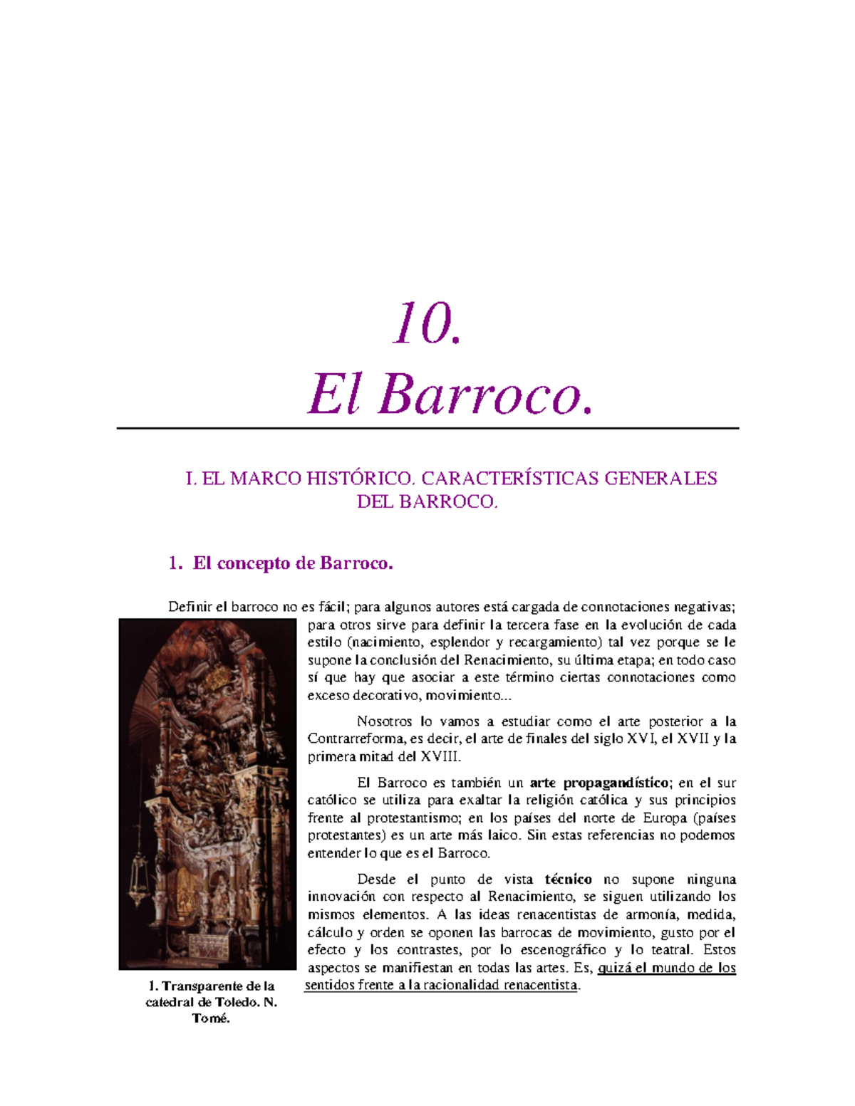 10 El Barroco - arte barrco - 10. El Barroco. I. EL MARCO HISTÓRICO ...